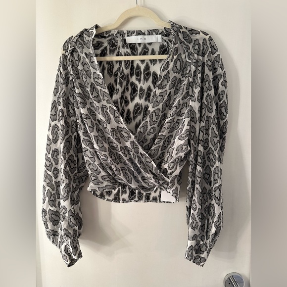 IRO | Tops | Iro Paris Animal Cowl Neck Crop Top | Poshmark